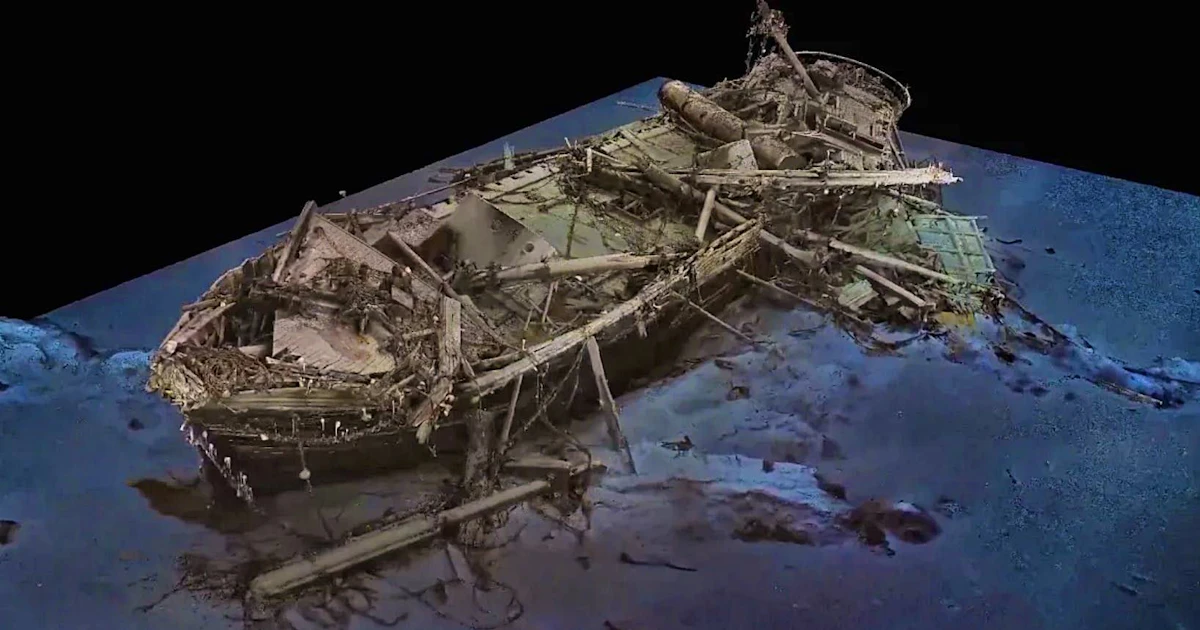 Incredible pictures show 100-year-old Shackleton wreck
